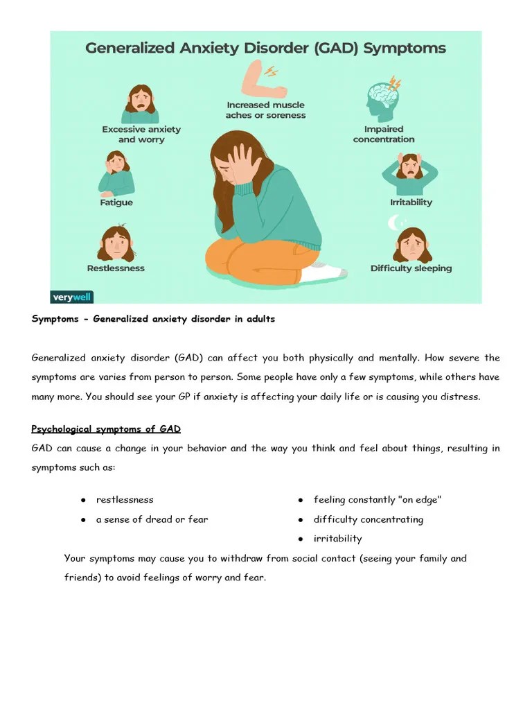 Anxiety Disorder | PDF