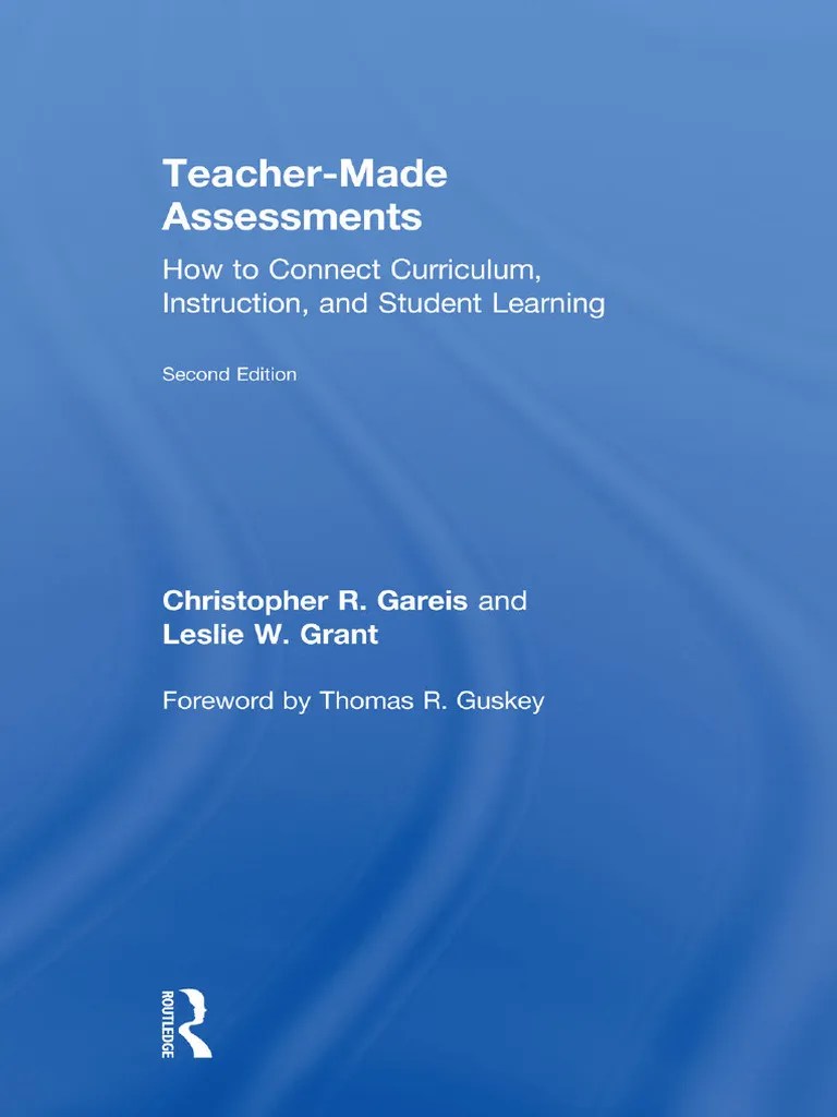 Teacher Made Assessments Pdf