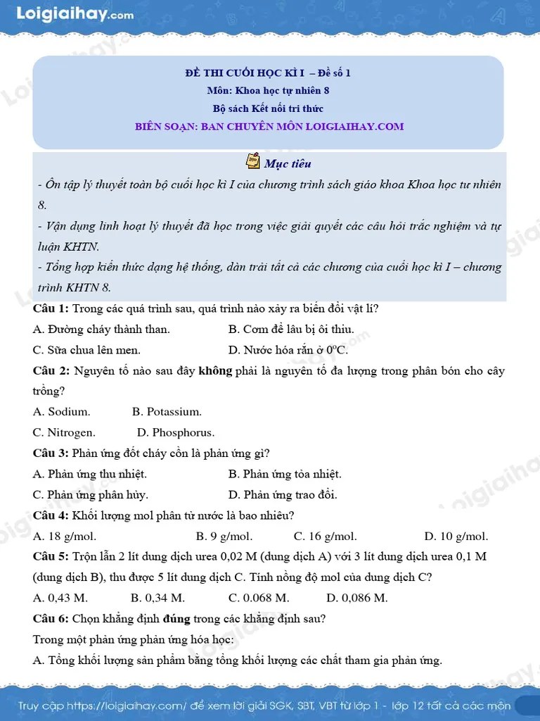 De Thi Hoc Ki 1 Khtn 8 Ket Noi Tri Thuc De So 1 1700557565 Pdf
