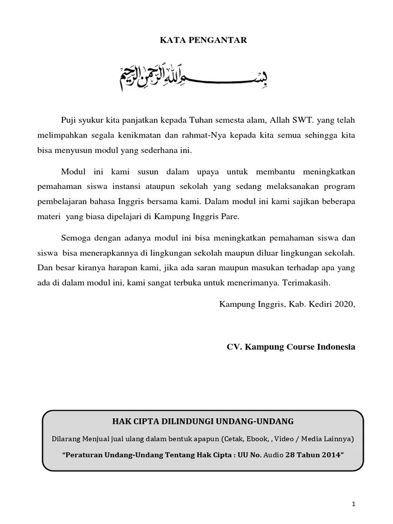 Modul Pembelajaran Bahasa Inggris Pare Pdf