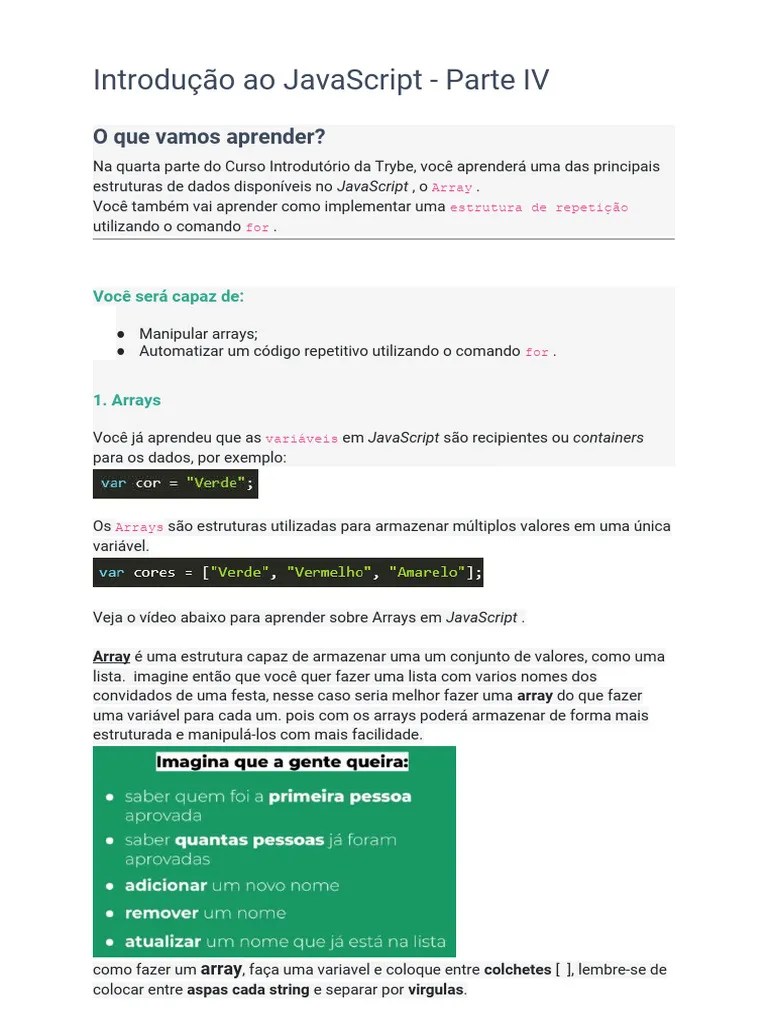 Introdução Ao Javascript Parte Iv Pdf String Ciência Da