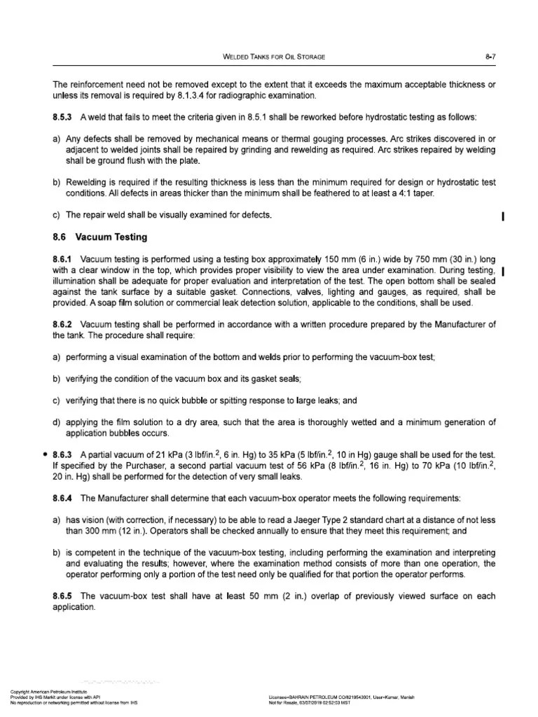 Vacuum Box Testing Pdf