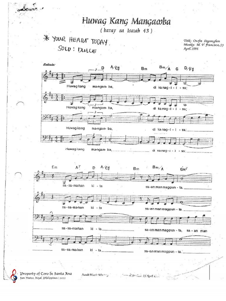 11.1 Huwag Kang Mangamba | PDF