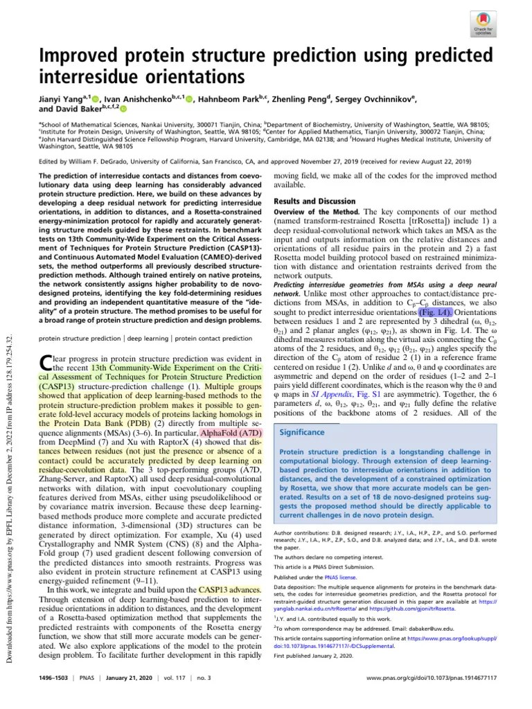 Paper Protein Structure Prediction Pdf Deep Learning Proteins
