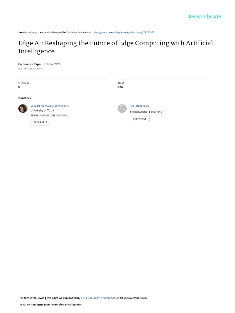 Edge Ai Transforming Computing Futures Pdf