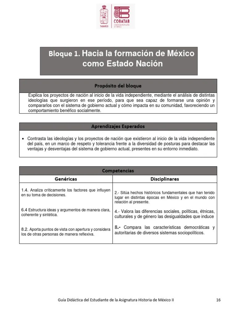 Historia De México Ii Pdf 1 Pdf Ciencias Sociales Historia