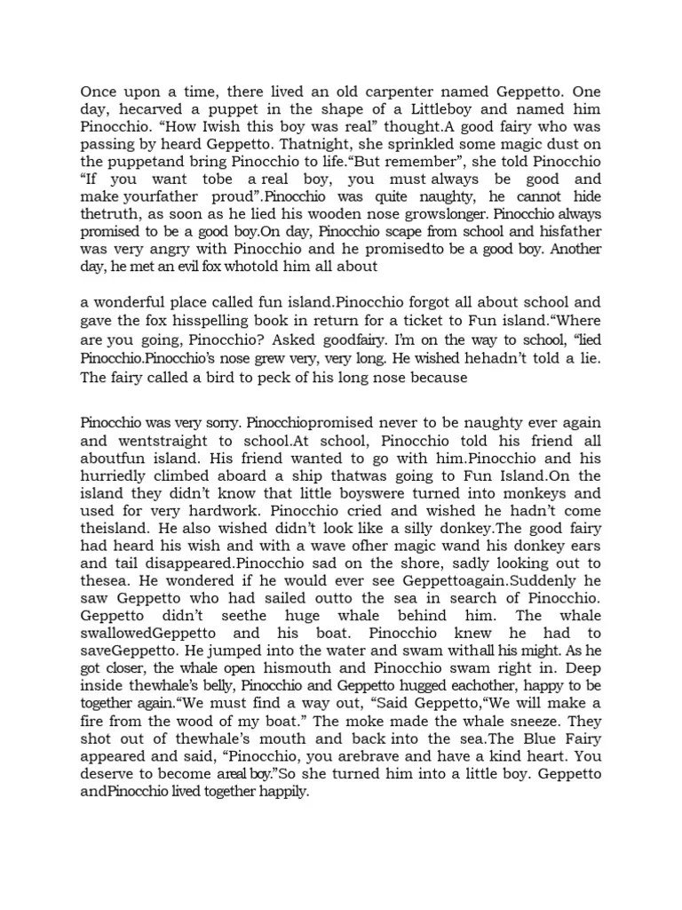Pinocchio Pdf Pinocchio