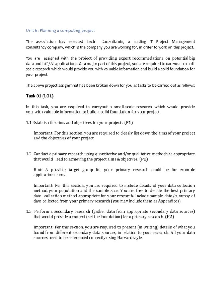 Unit 6 Assignment P M D Pdf Data Internet Of Things