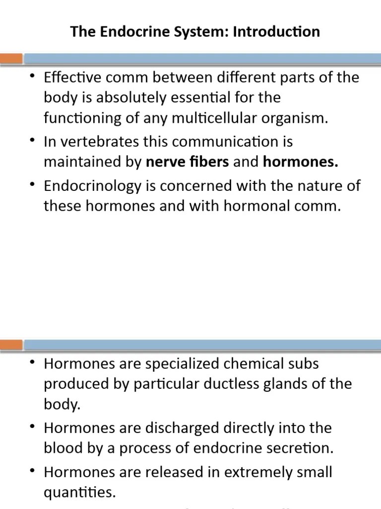 Introduction To Endocrinology Pdf Hormone Endocrine System