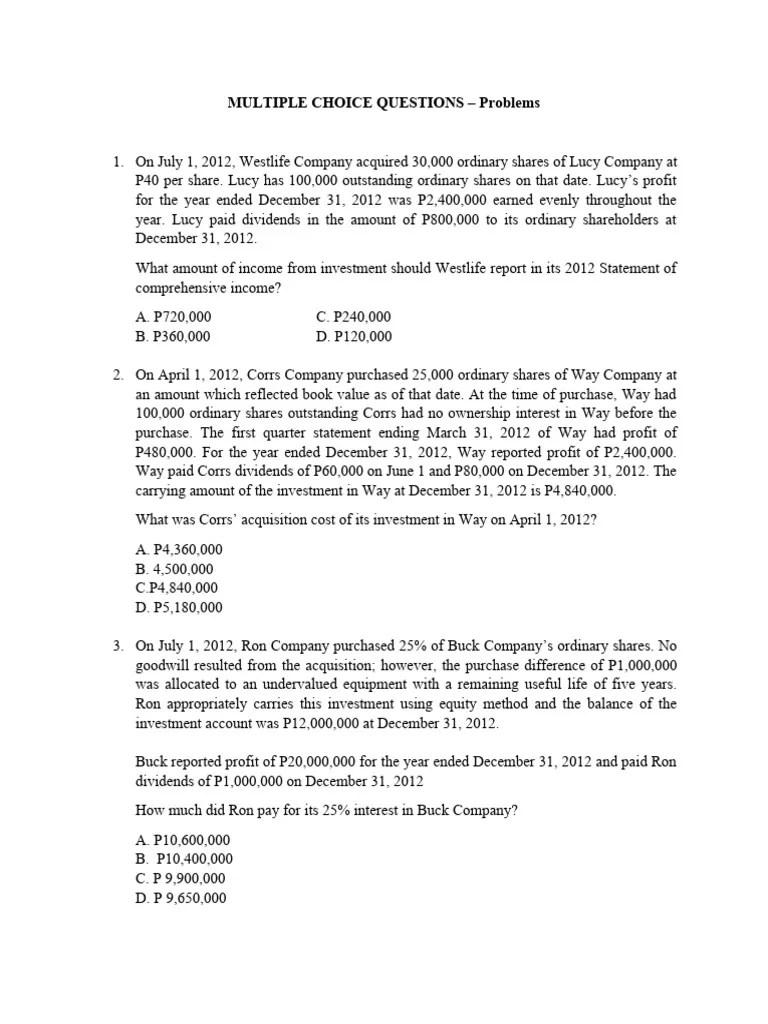 Chapter 7 Investment In Equity Securities Pdf Dividend Share