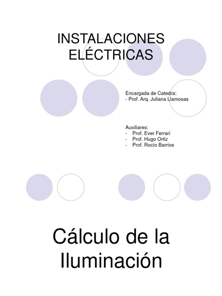 Calculo De Iluminacion I E Pdf Métodos Y Materiales De Enseñanza