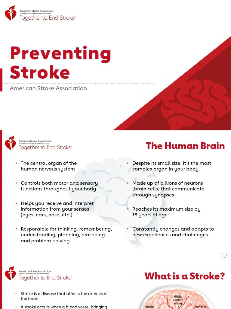 Preventing Stroke Presentation Pdf Stroke Ischemia