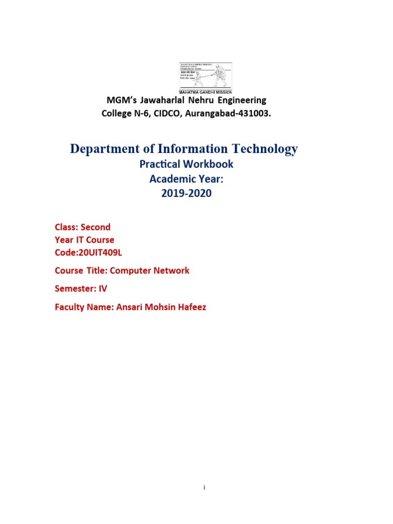Computer Network Lab Pdf Network Switch Computer Network