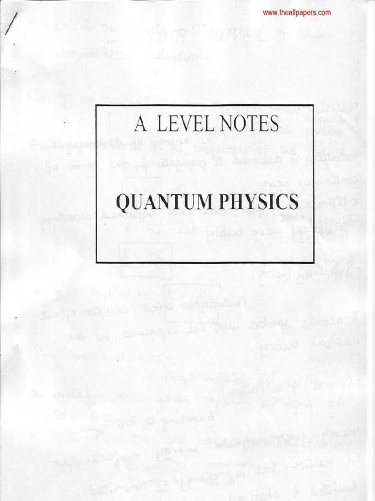 Quantum Physics Pdf