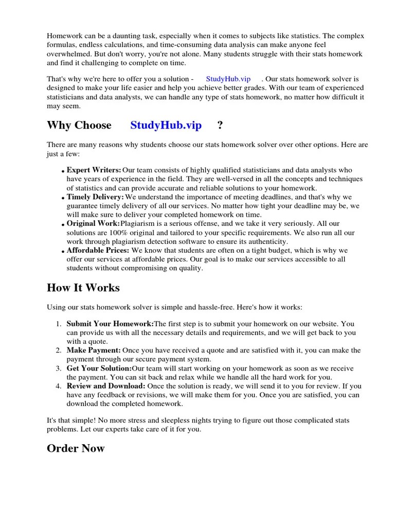 Stats Homework Solver Pdf Statistics Science