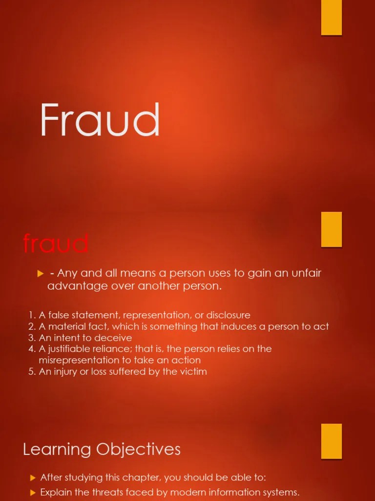 Chapter 5 Fraud Pdf Fraud Securities Fraud