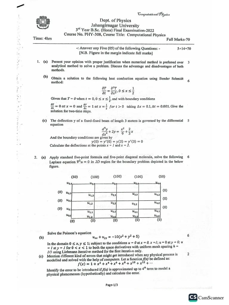 Phy 308 Computational Physics Pdf