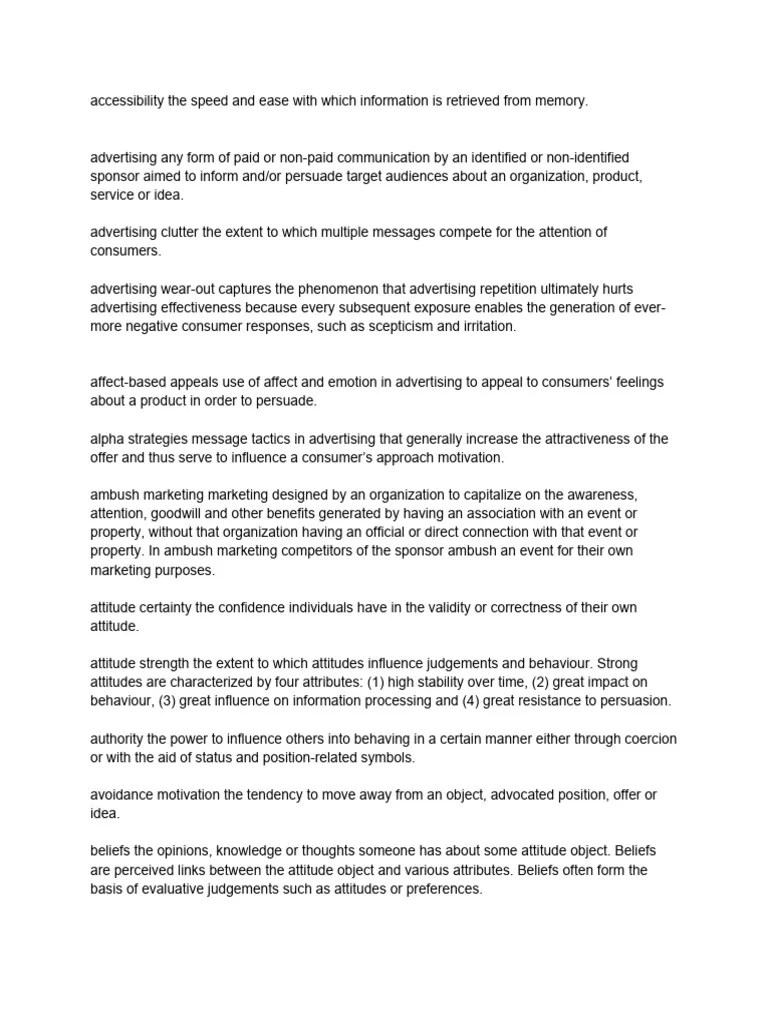 Midterm Review Sheet Pdf Attitude Psychology Advertising