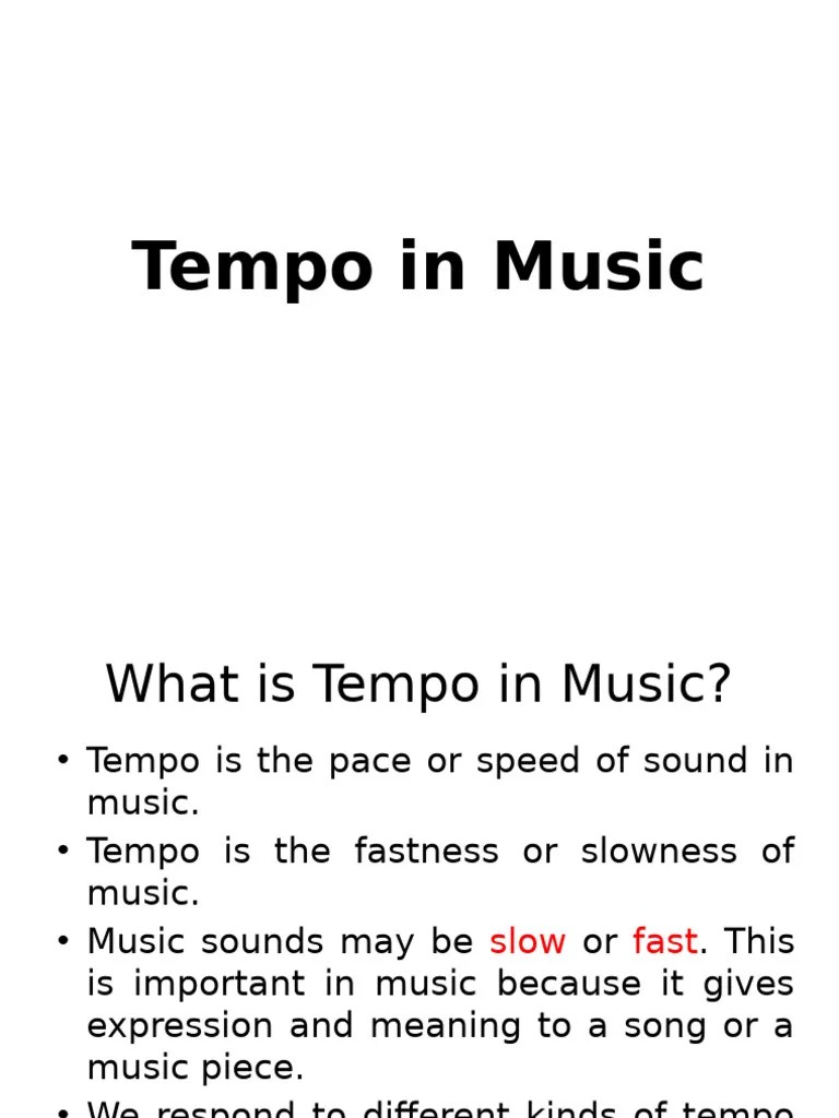 Tempo In Music Pdf Language Arts Discipline Art