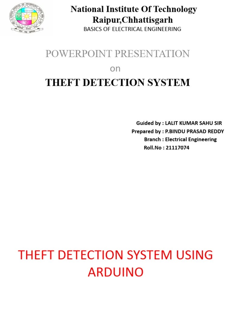 Powerpoint Presentation On Theft Detection System Pdf Electrical