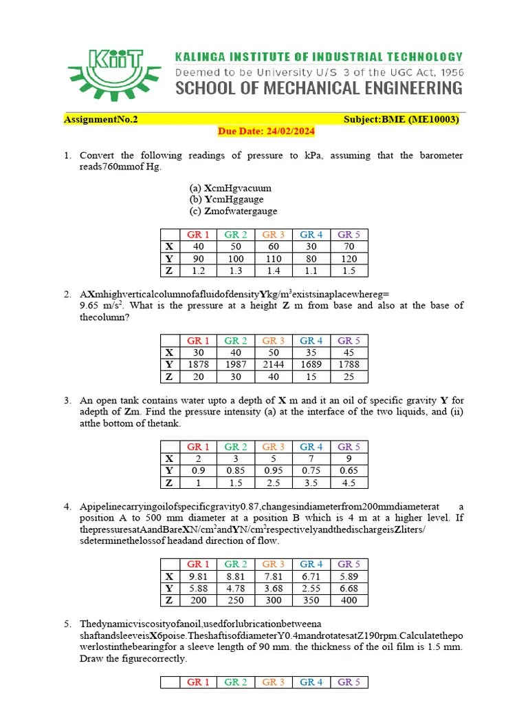 Fluid Mechanics Pressure Calculations Pdf Pressure Atmosphere