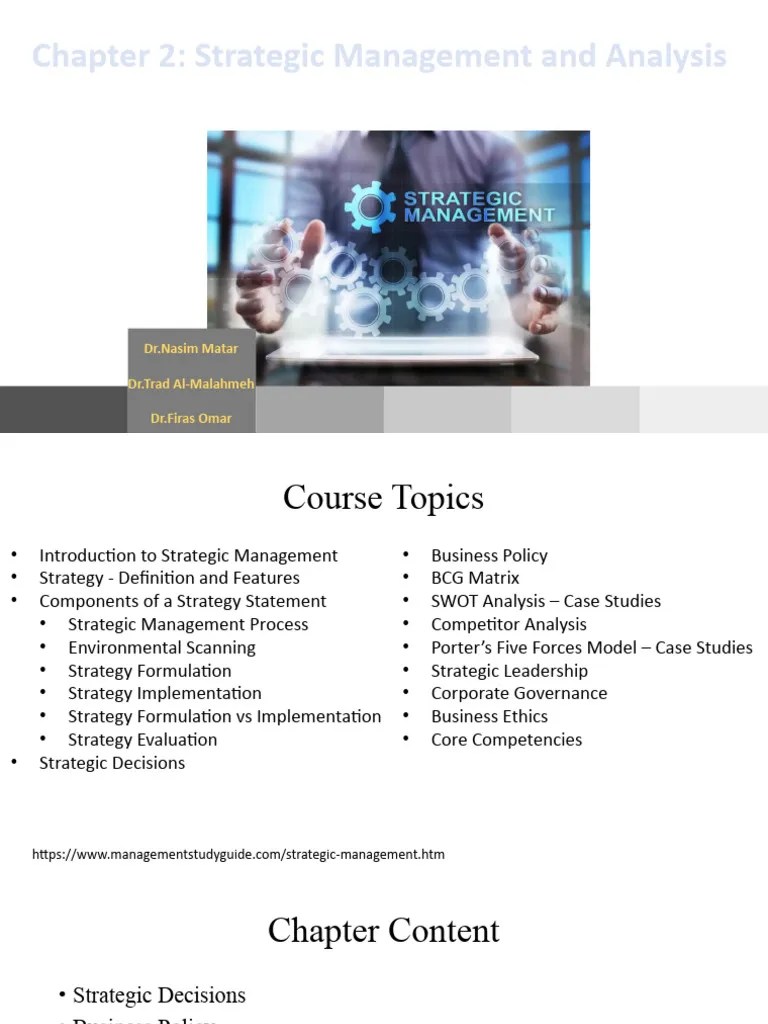 Strategic Management Chapter 2 Updated V2 Pdf Swot Analysis