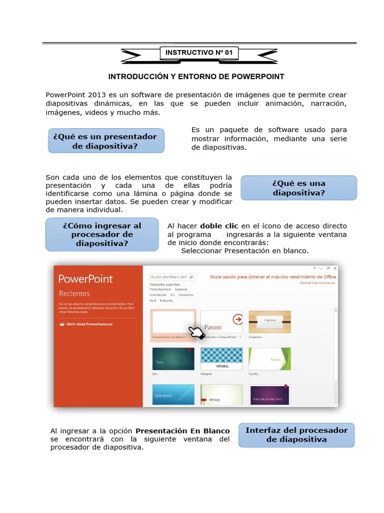 Introducción Y Entorno De Powerpoint Pdf Microsoft Powerpoint