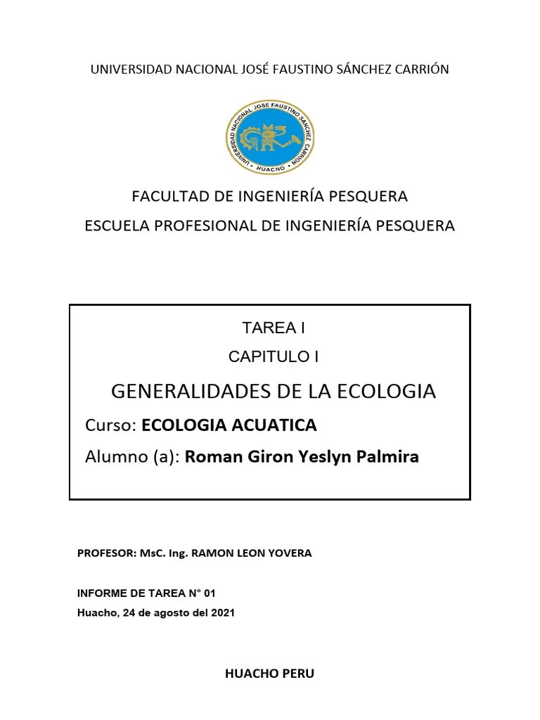 Universidad Nacional José Faustino Sánchez Carrión | PDF | Ecología ...
