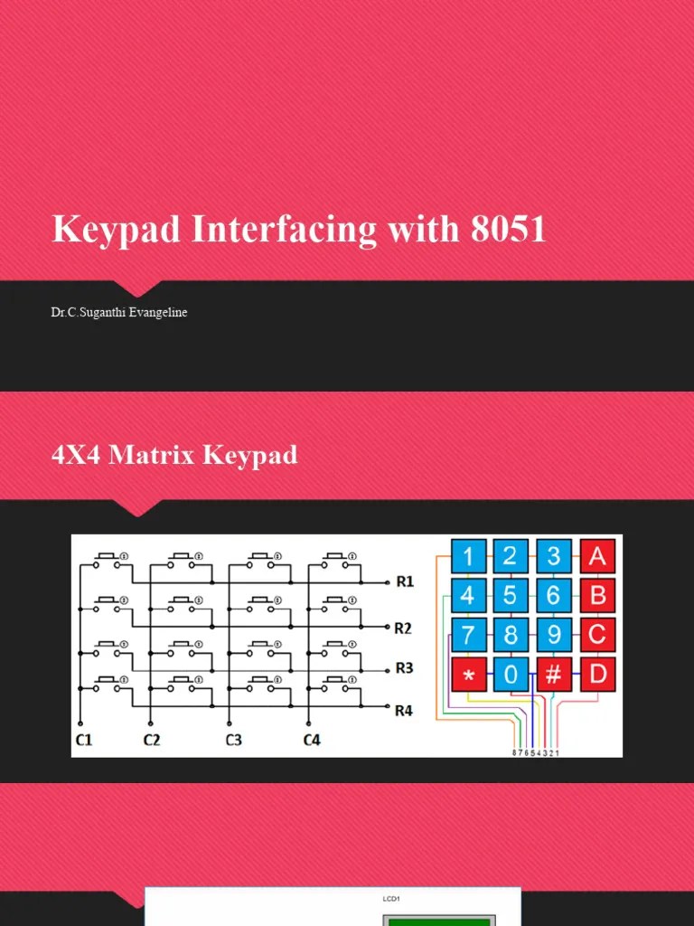 4x4 Matrix Keypad With 8051 Interfacing Pdf