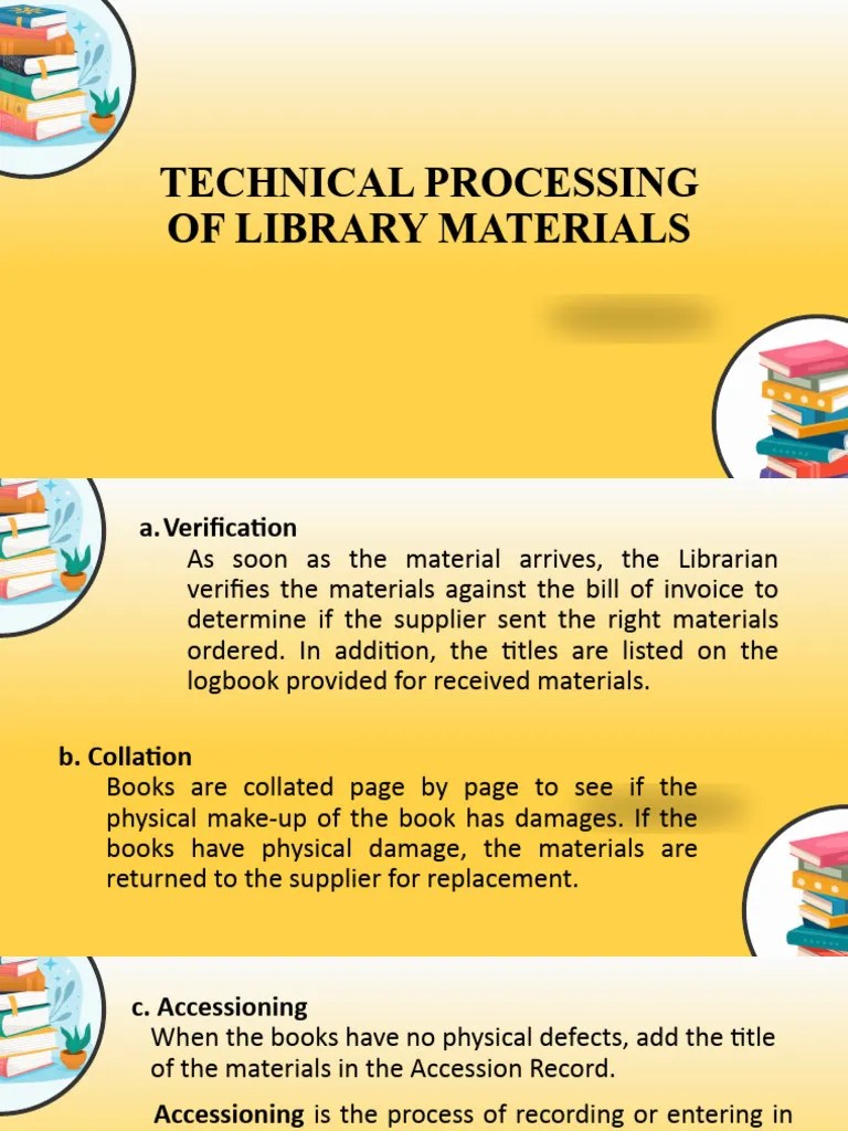 Technical Processing Of Library Materials Pdf Books Library Science