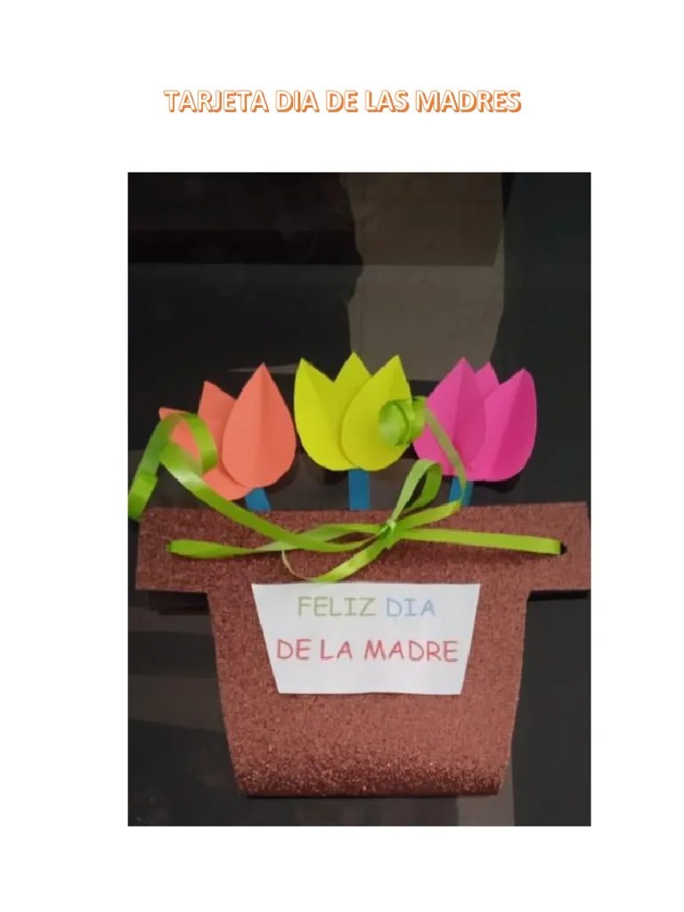 Tarjeta Dia De Las Madres Pdf