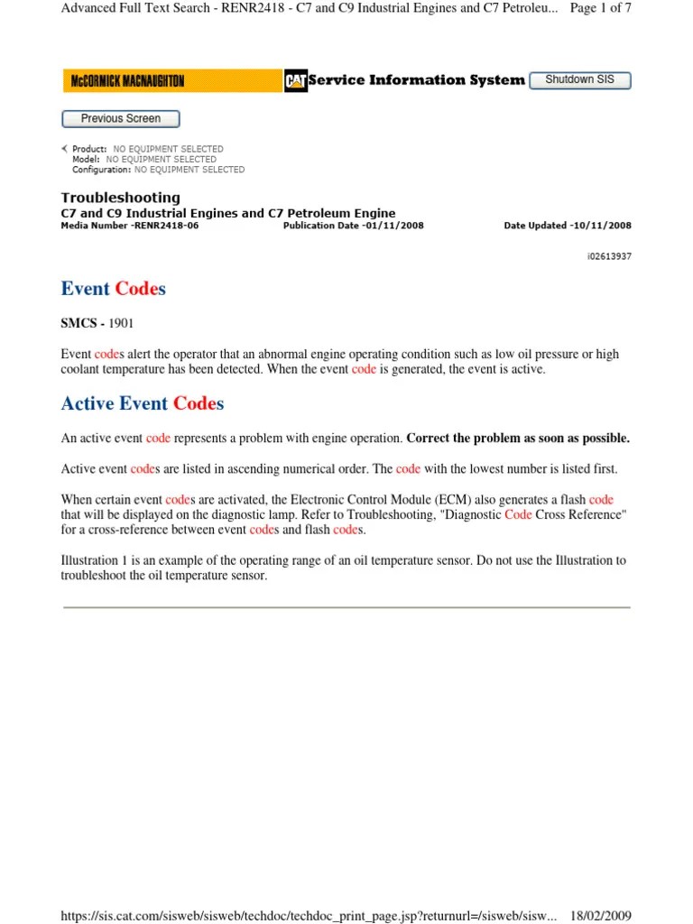 Event Codes Pdf Troubleshooting Sensor