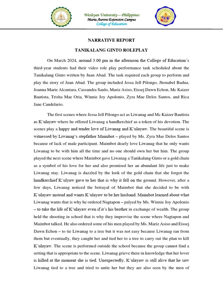 Narrative Report Pdf