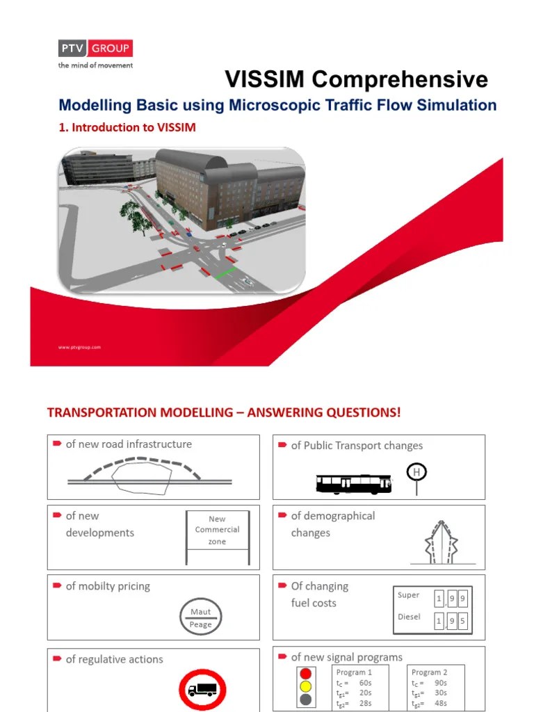 Vissim Training 1 Introduction Pdf Traffic Simulation