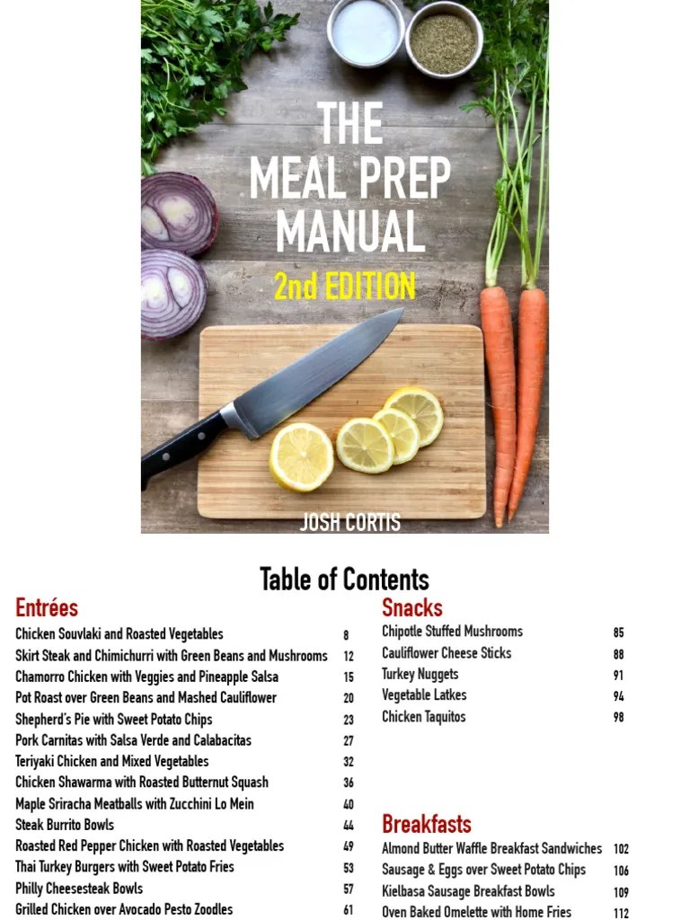 The Meal Prep Manual 2nd Edition Pdf Zucchini Cuisine