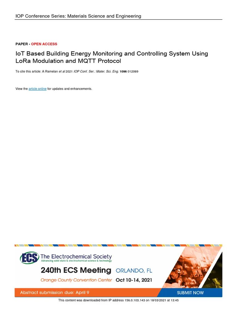 IoT Based Building Energy Monitoring And Controlli | PDF | Internet Of ...