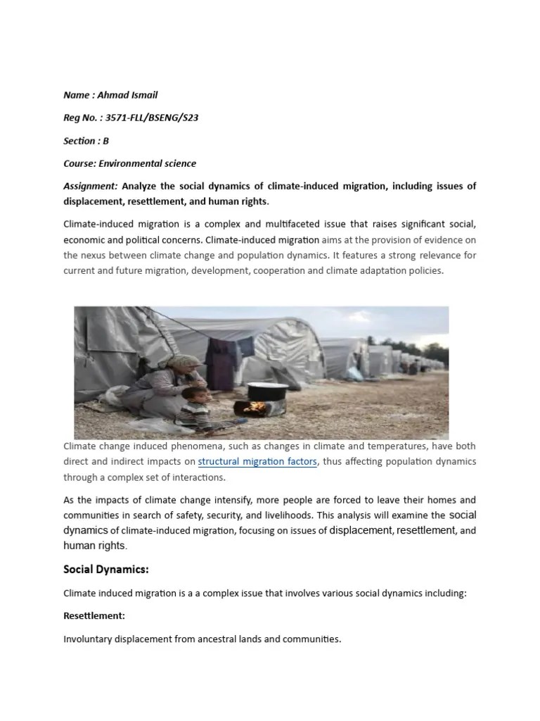 Assignment Pdf Human Migration Climate Change