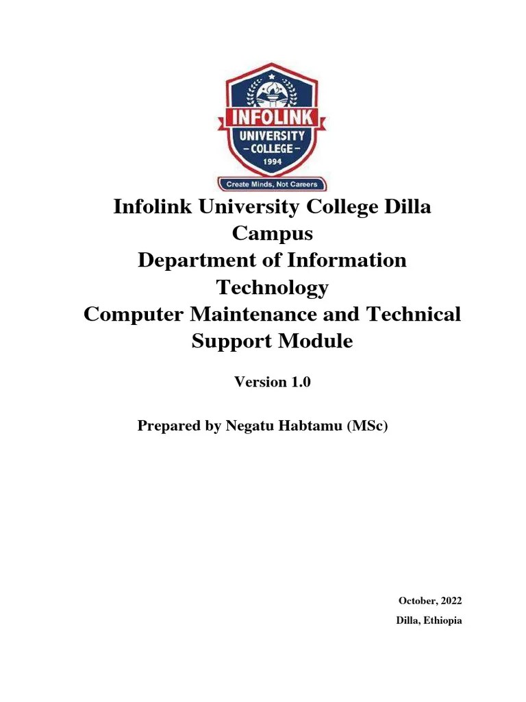Computermaintenanceandtechnical Support Module Pdf Integrated