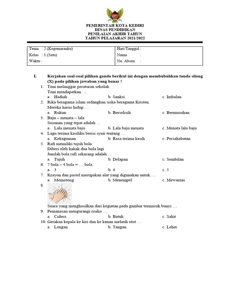 Kelas 1 Tema 2 Pdf