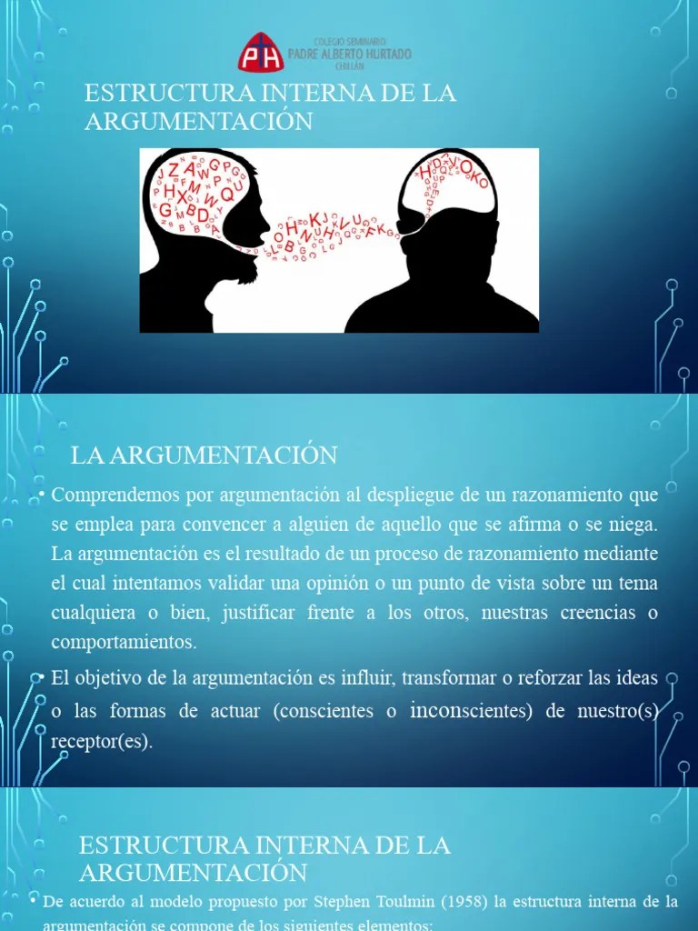Estructura Interna De La Argumentación Y Tipos De Razonamientos Pdf