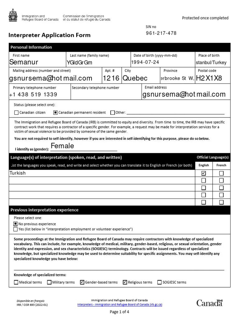 Interpreter Application Pdf Gender Gender Studies