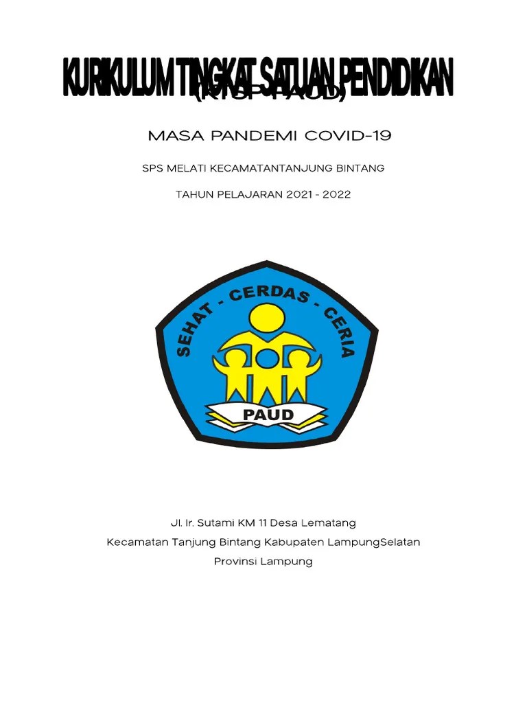 Kurikulum Paud Sps Melati 2021 2022 Pdf