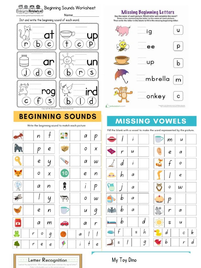 Beginning Reading Worksheet Pdf