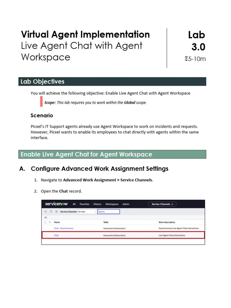 Live Agent Chat With Agent Workspace Pdf