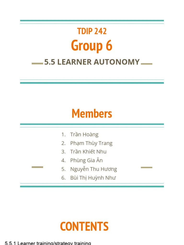 Group Discussion Leaner Autonomy Advanced Methodologies Pdf