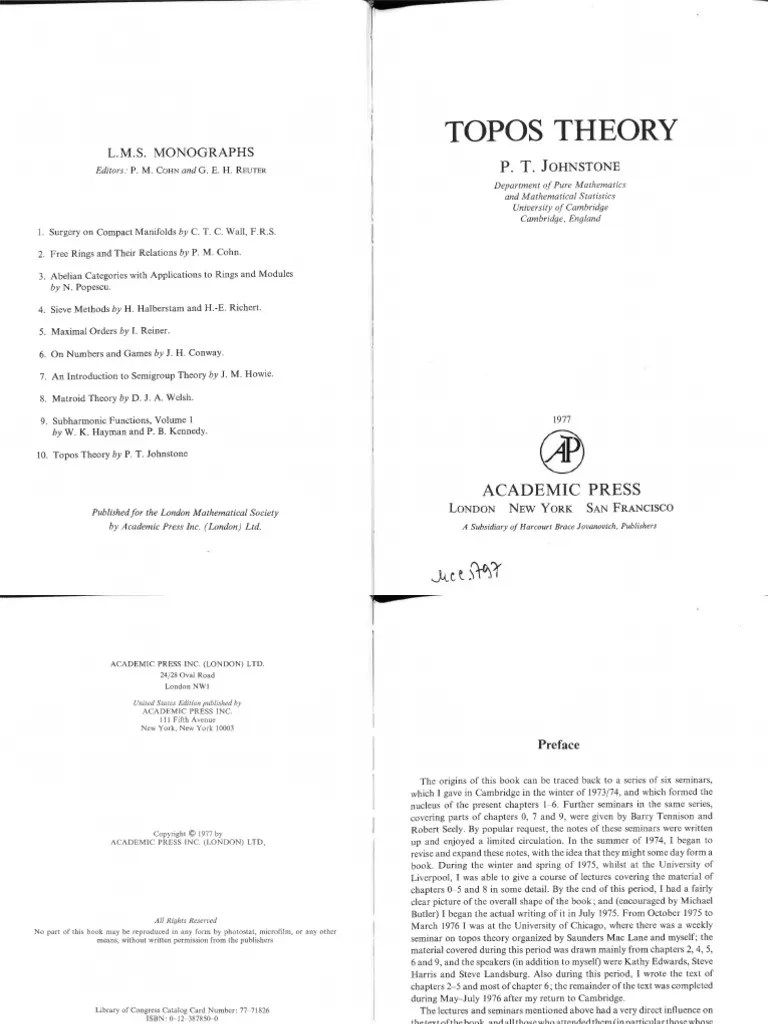 Topos Theory Pdf