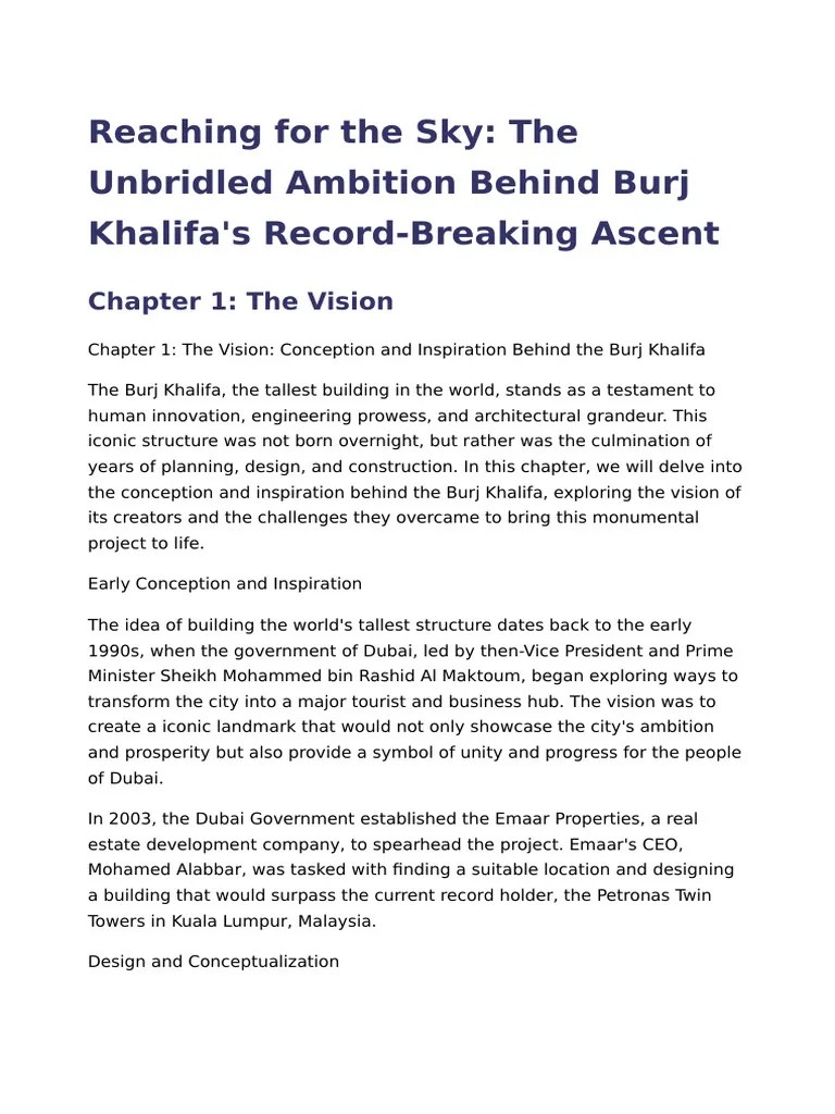 Reaching For The Sky_ The Unbridled Ambition Behind Burj Khalifa's ...