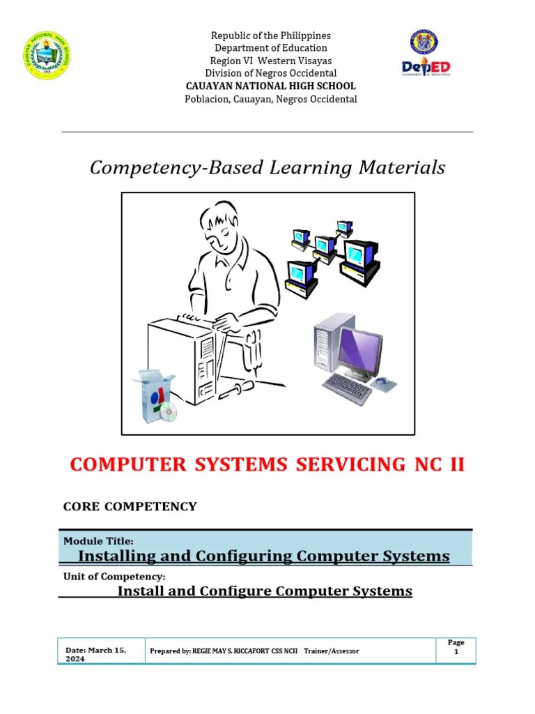 Computer Systems Installation Module Pdf Hard Disk Drive Computer