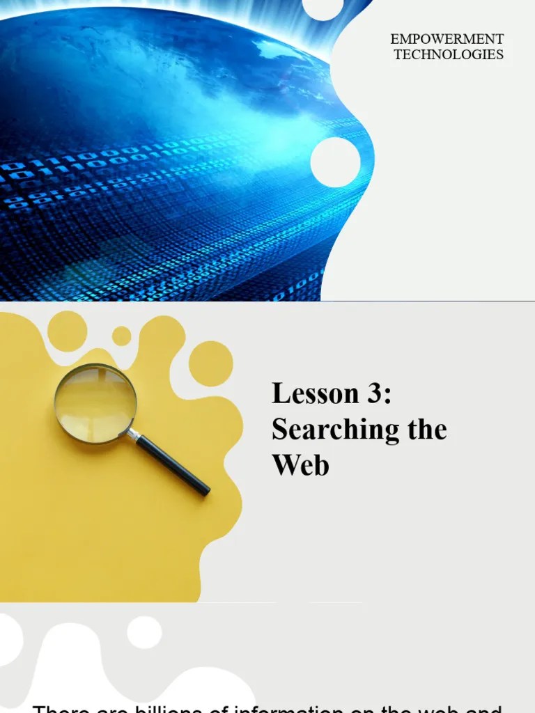 Etech Lesson 3 Pdf World Wide Web Internet Web