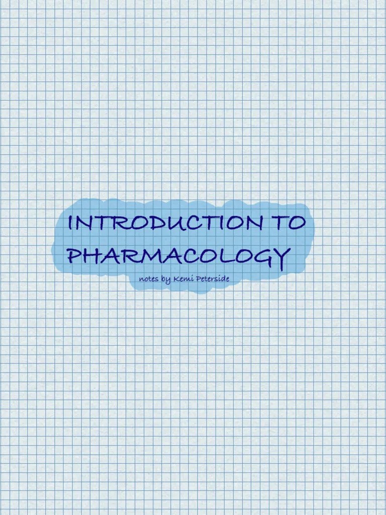 Intro To Pharmacology Pdf Opioid Hyperthyroidism